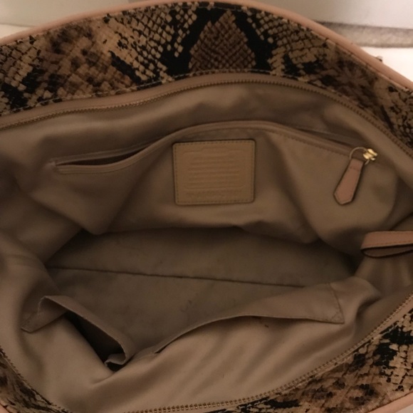 Bags | Limited Edition Coach Purse With Snake Skin Print | Poshmark